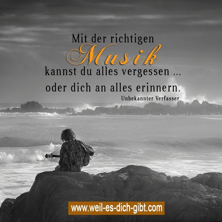 Mit der richtigen Musik kannst du alles vergessen oder dich an alles ...